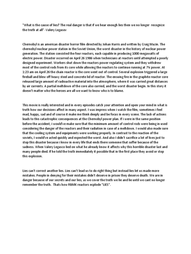 Reaction Paper | Download Free PDF | Chernobyl Disaster | Nuclear Reactor