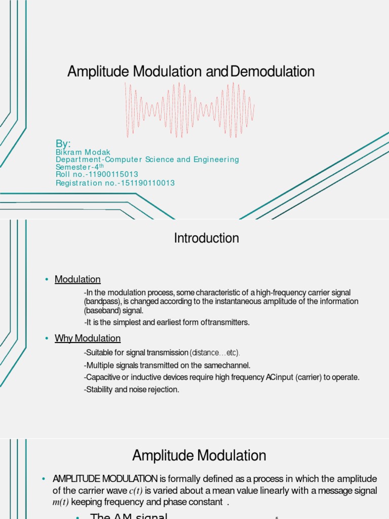 Understanding Amplitude Modulation Techniques | PDF | Detector (Radio ...