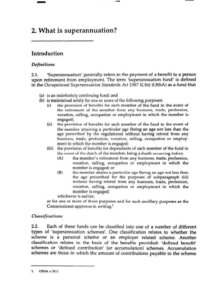An Overview of Australia's Superannuation Landscape: Classifying and ...