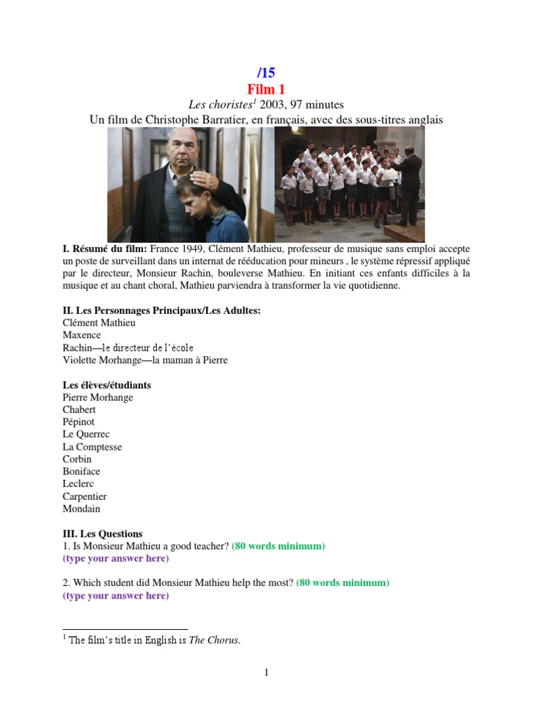Les Choristes | PDF