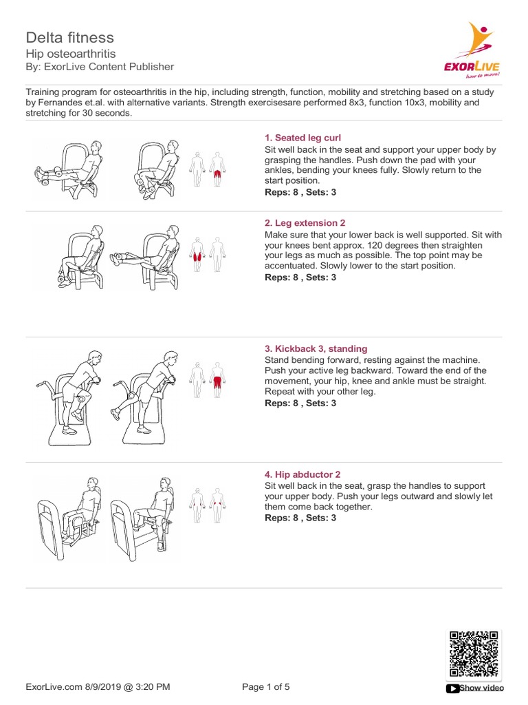 Delta Fitness: Hip Osteoarthritis | PDF | Anatomical Terms Of Motion | Hip