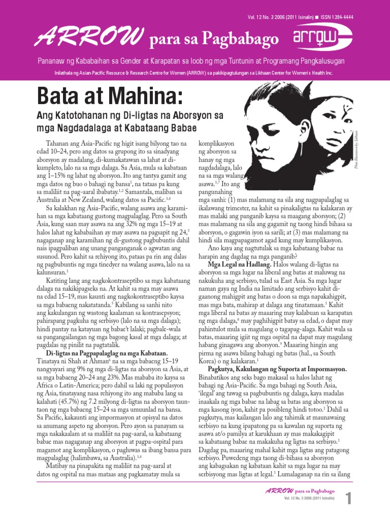 AFC Vol.12. No.3. 2006 Abortion Filipino | PDF
