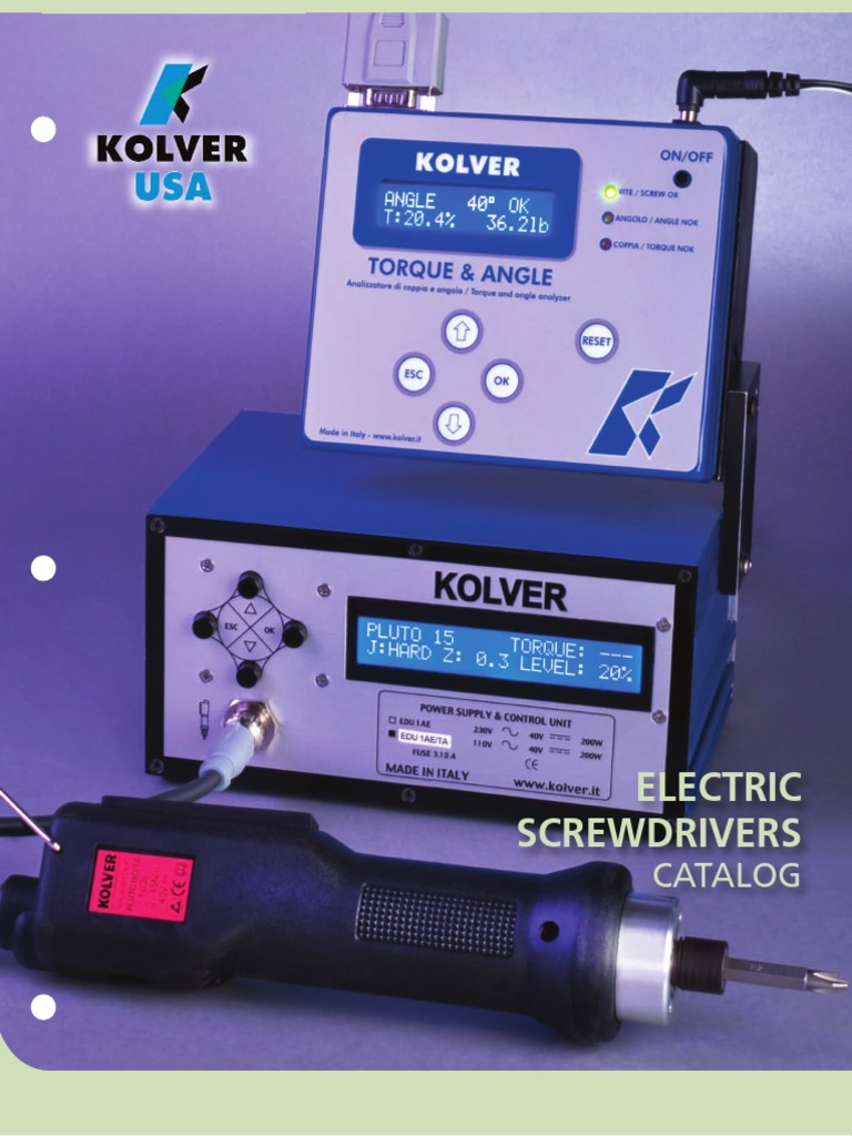 Kolver Usa Catalogo | PDF | Electric Motor | Power Supply