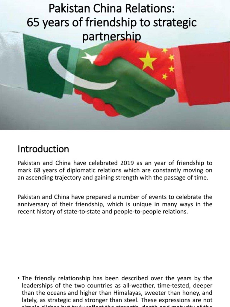 Pak China Relations | PDF | Pakistan | China