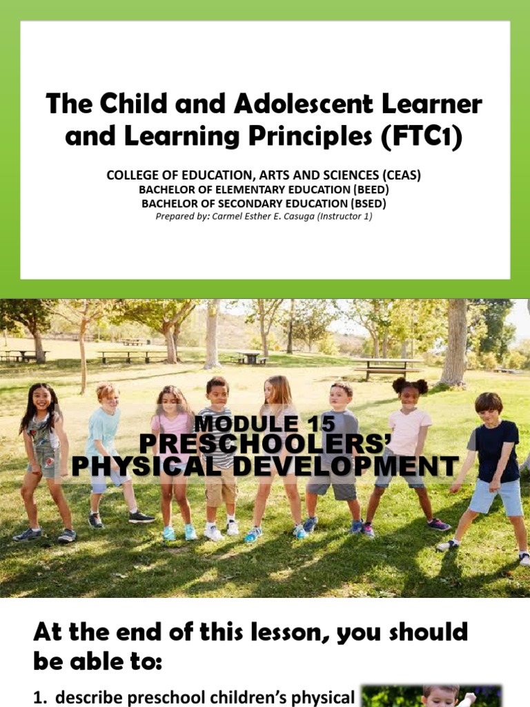 Module 15 Preschoolers Physical Development | PDF | Cognition ...