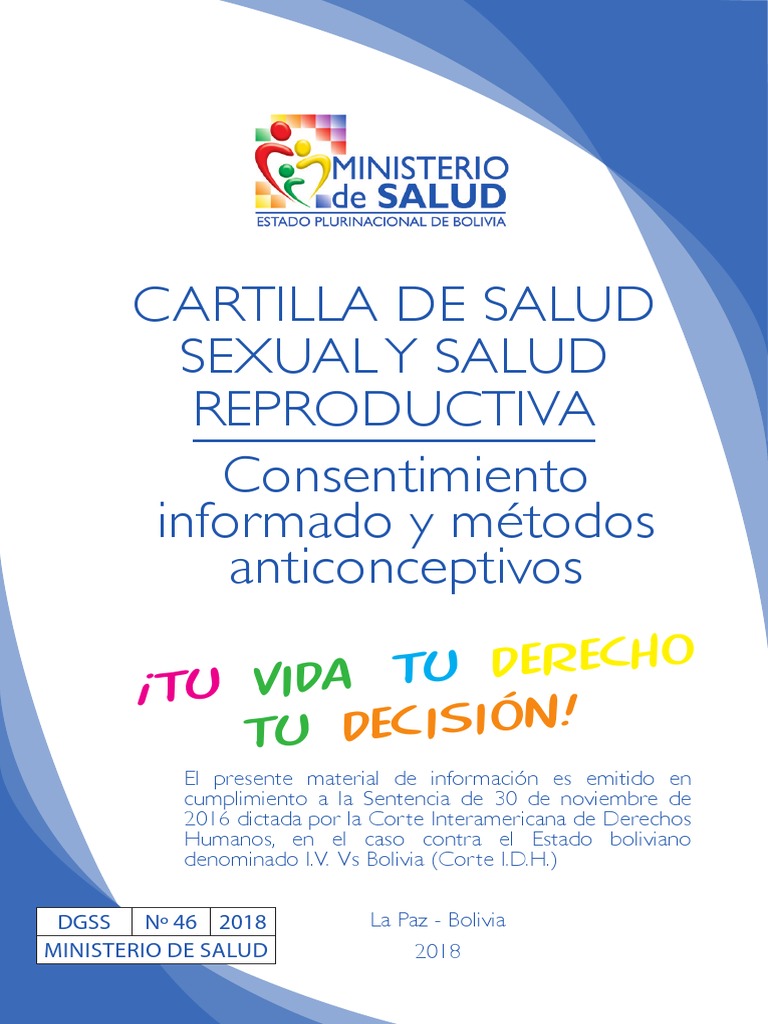 Cartilla De Salud Sexual Y Salud Reproductiva Pdf Control De La