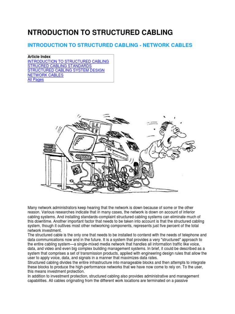 Ntroduction To Structured Cabling | PDF | Computer Network ...