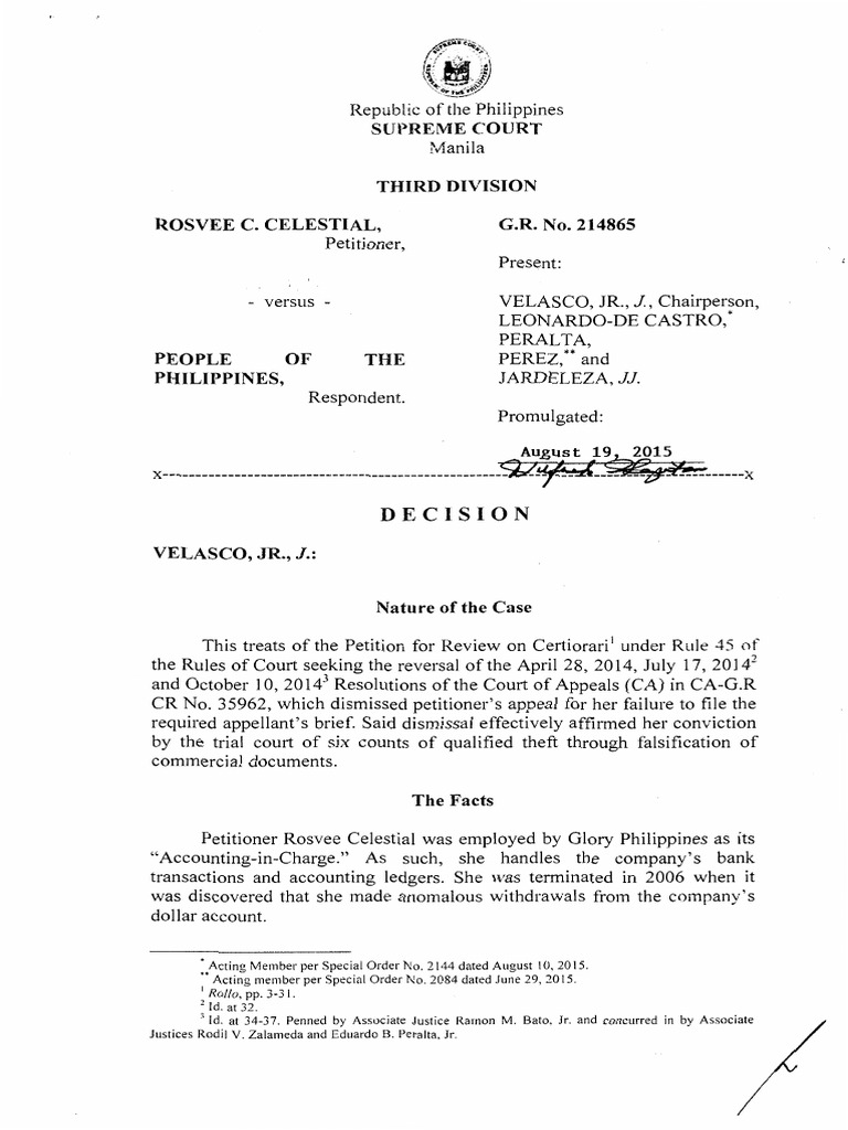 Theft Computation of Imposable Penalty PDF | PDF | Brief (Law) | Theft