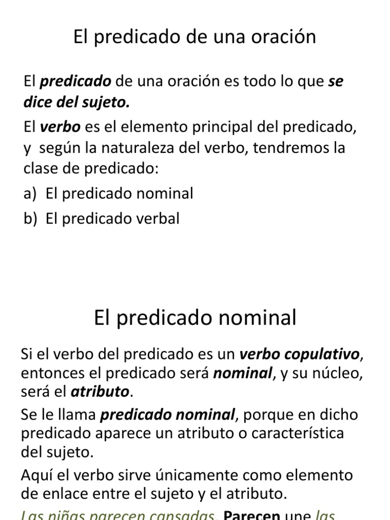 Estructura y tipos de predicado | PDF | Predicado (Gramática) | Objeto ...