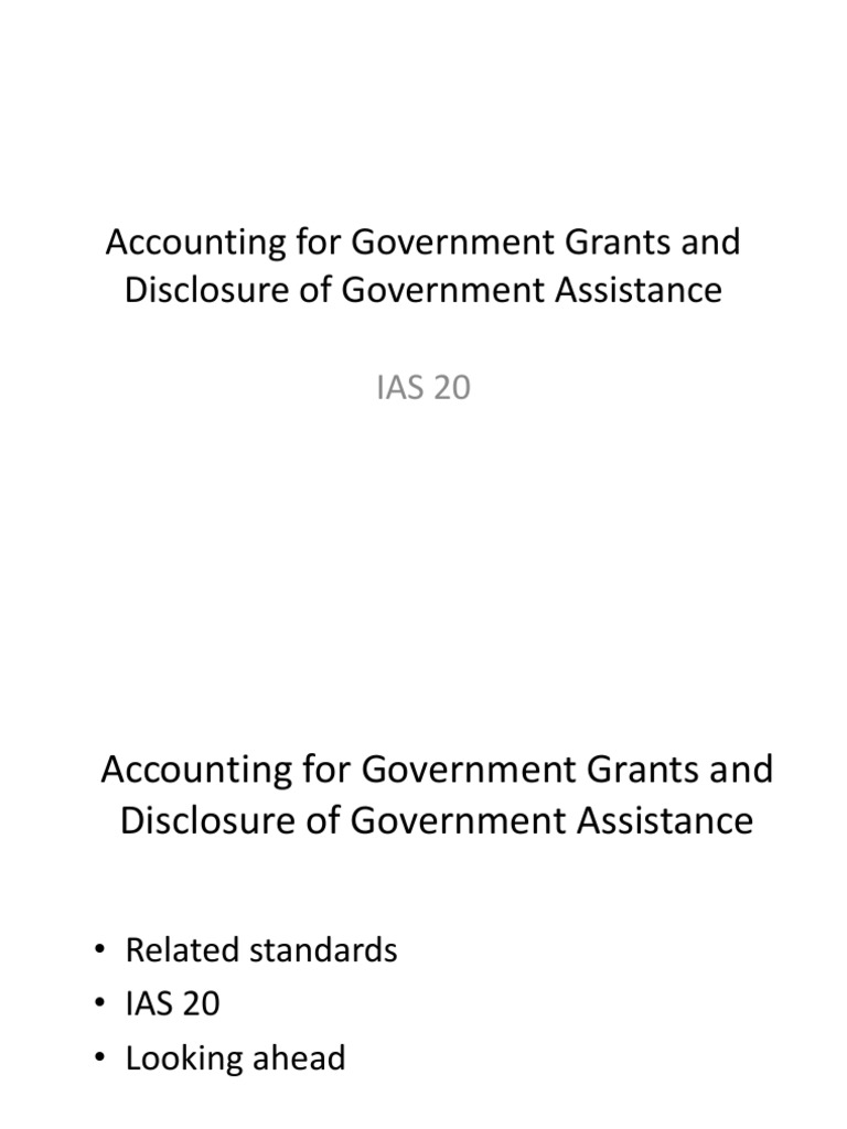 Ias 20 | PDF | International Financial Reporting Standards | Depreciation