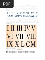 Números romanos: siglos y años | PDF | Matemáticas