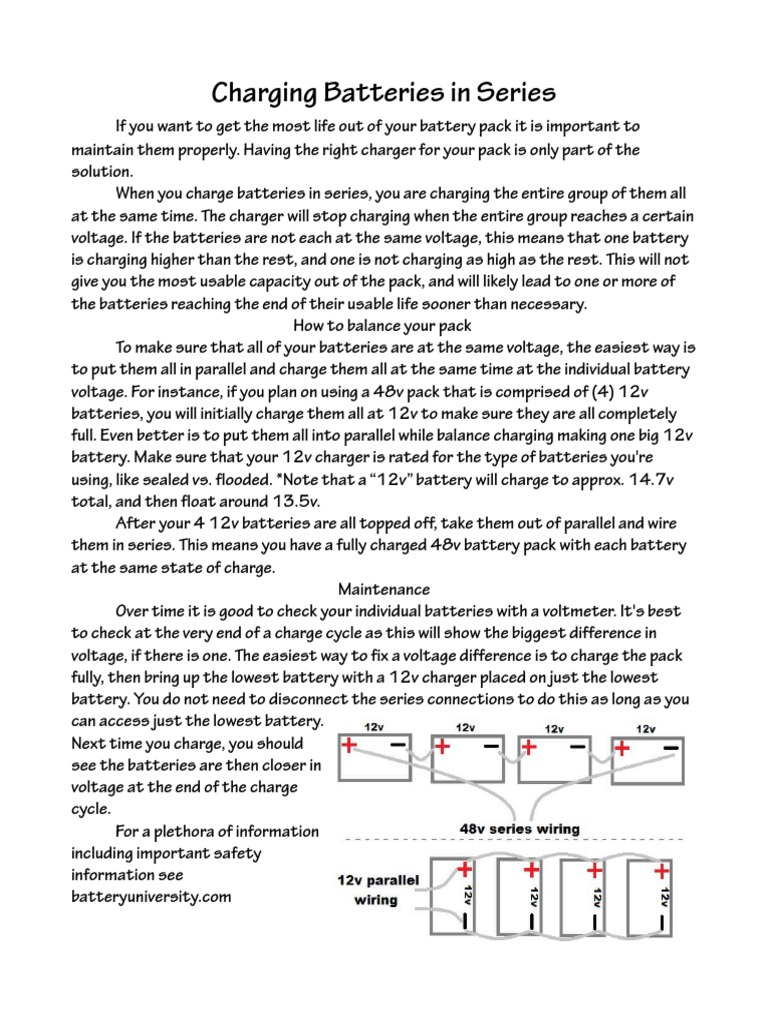 Battery Charging in Series | PDF