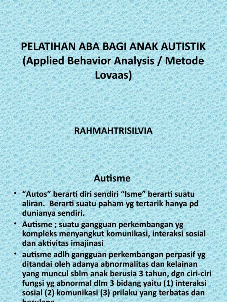 ABA Pembelajaran | PDF