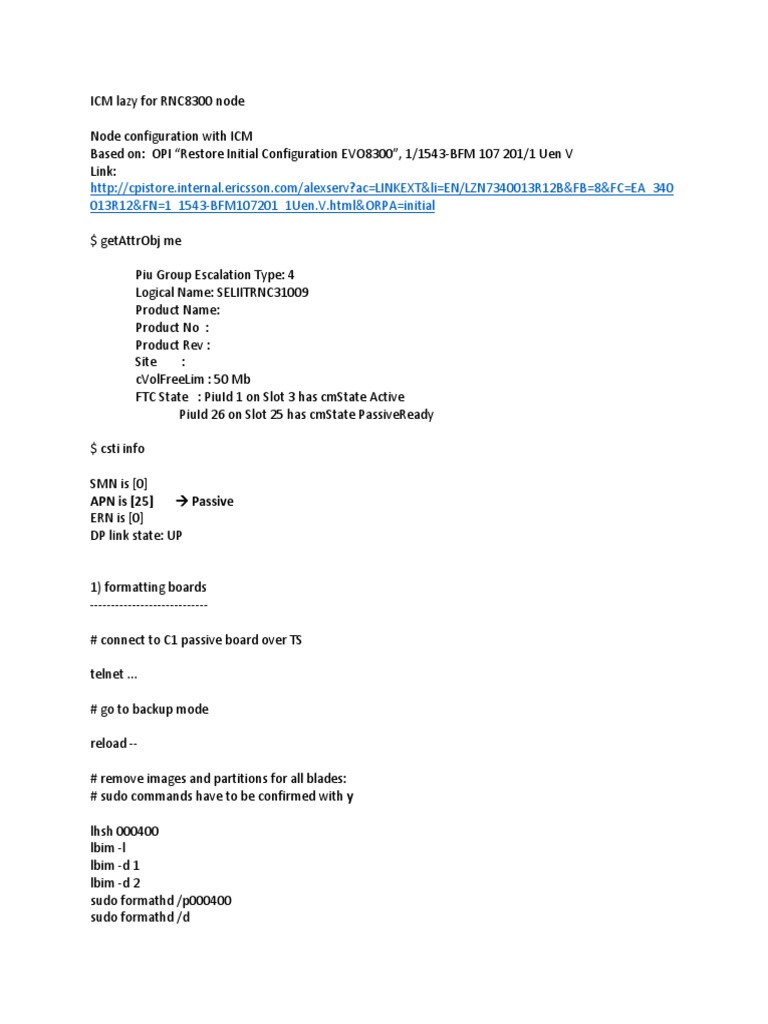 RNC Ericsson 8300 | Download Free PDF | Sudo | File Transfer Protocol