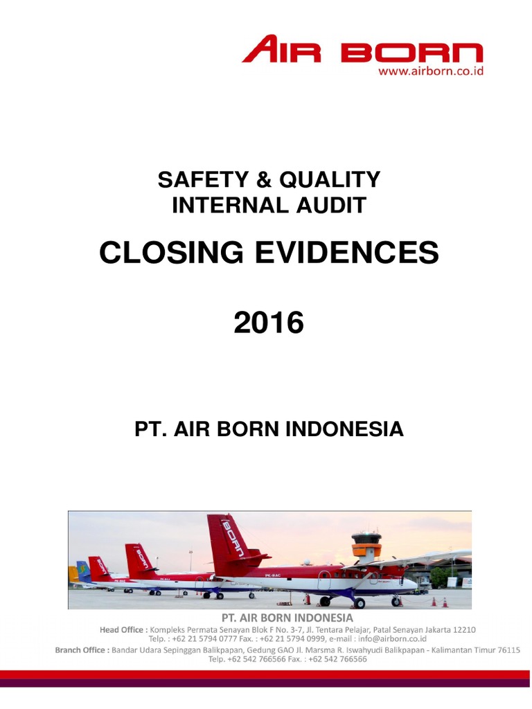 Closing Evidences 2016: Safety & Quality Internal Audit | PDF