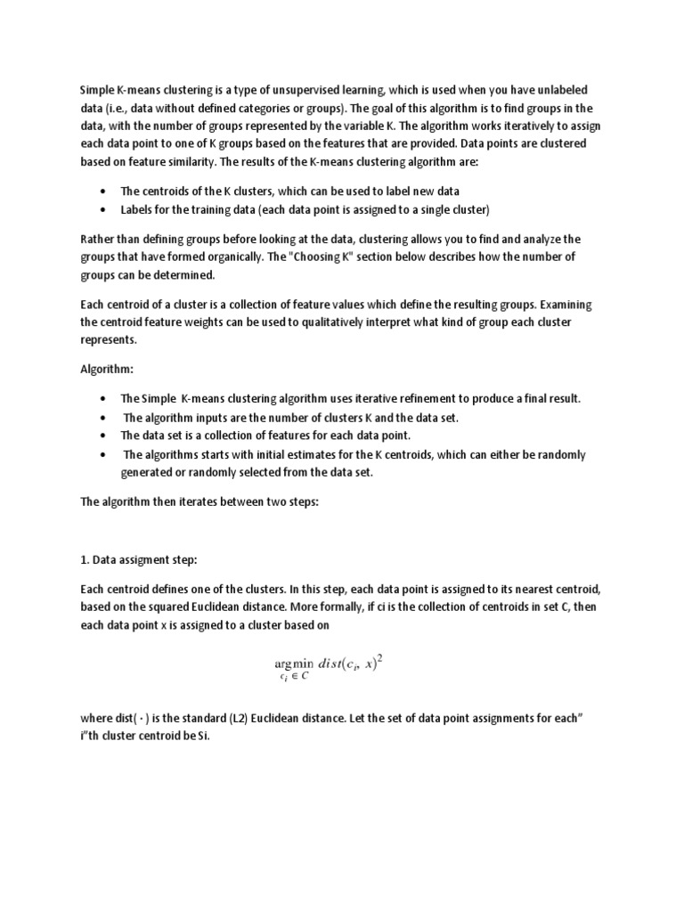 Simple K Means | PDF | Cluster Analysis | Theoretical Computer Science