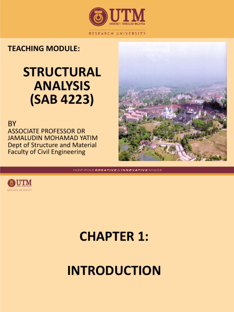 Structural Analysis (SAB 4223) : Teaching Module | PDF | Force | Bending