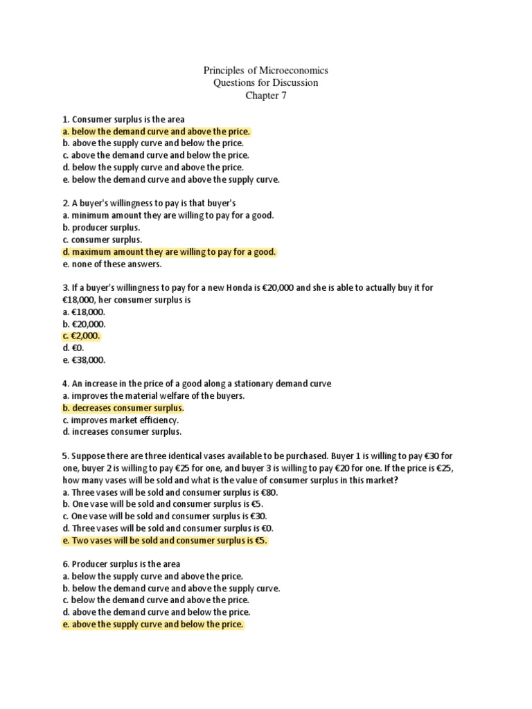 Homework Microeconomics | PDF | Economic Surplus | Supply And Demand