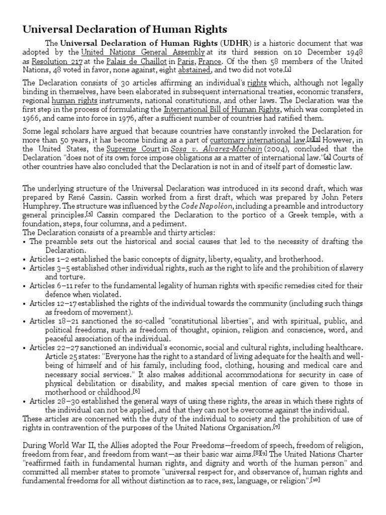 Universal Declaration of Human Rights | PDF | Human Rights | Law And ...