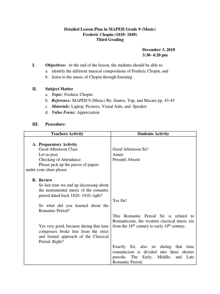 Grade 9 Music | PDF | Frédéric Chopin | Romantic Music