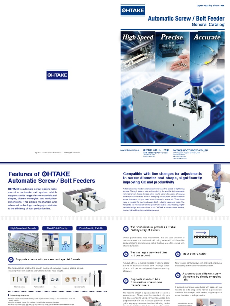 Ohtake en | PDF | Screw | Equipment