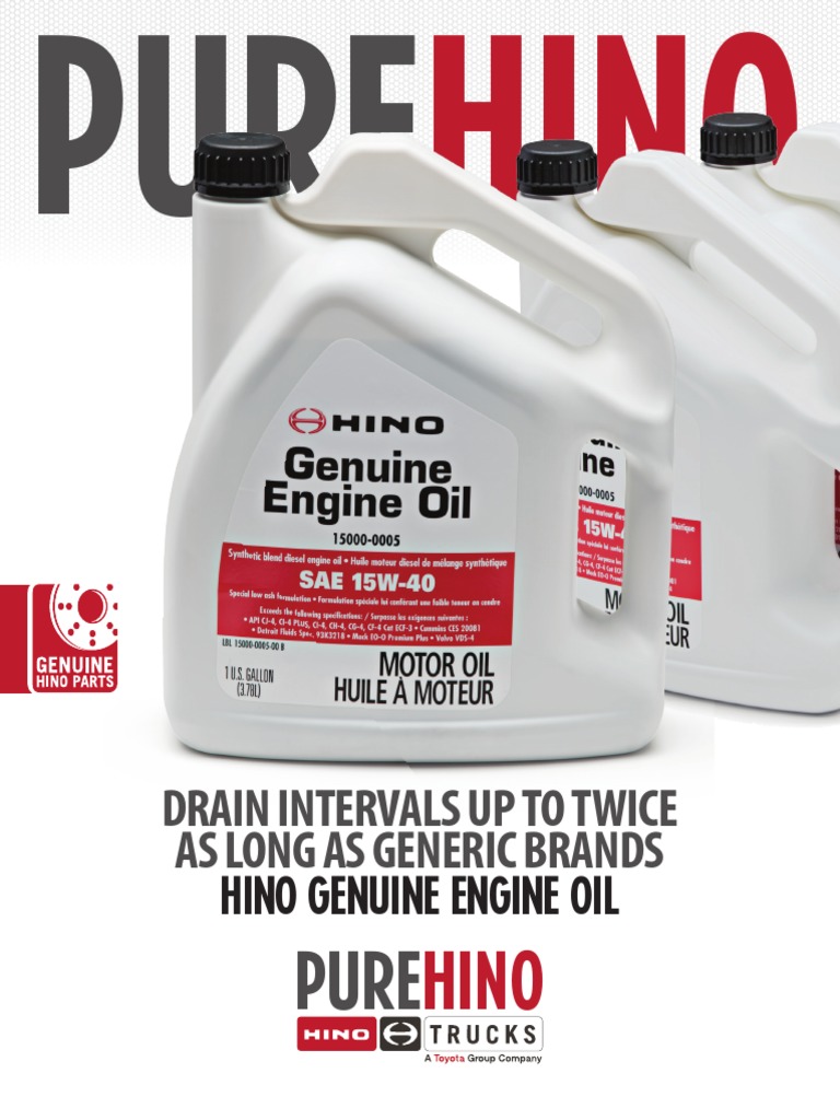 Hino Oil | PDF | Motor Oil | Engines