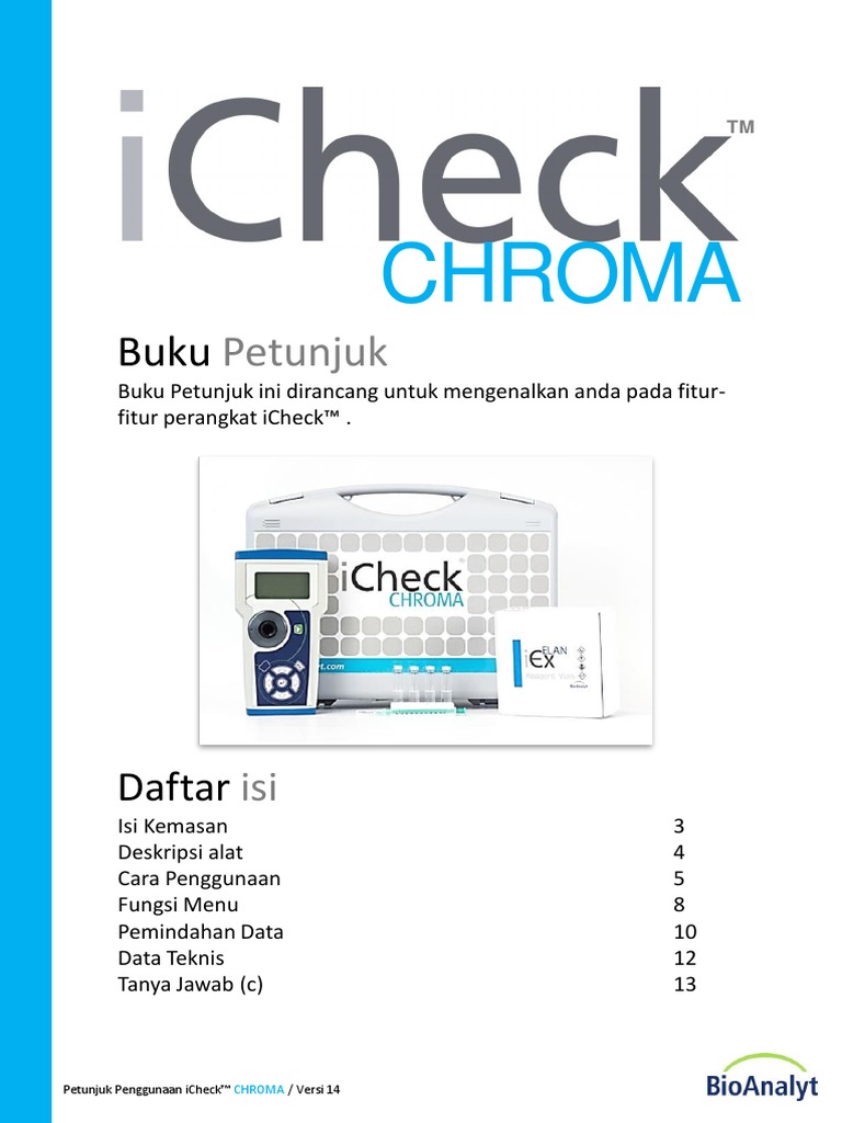 Buku Petunjuk I-Check Chroma | PDF