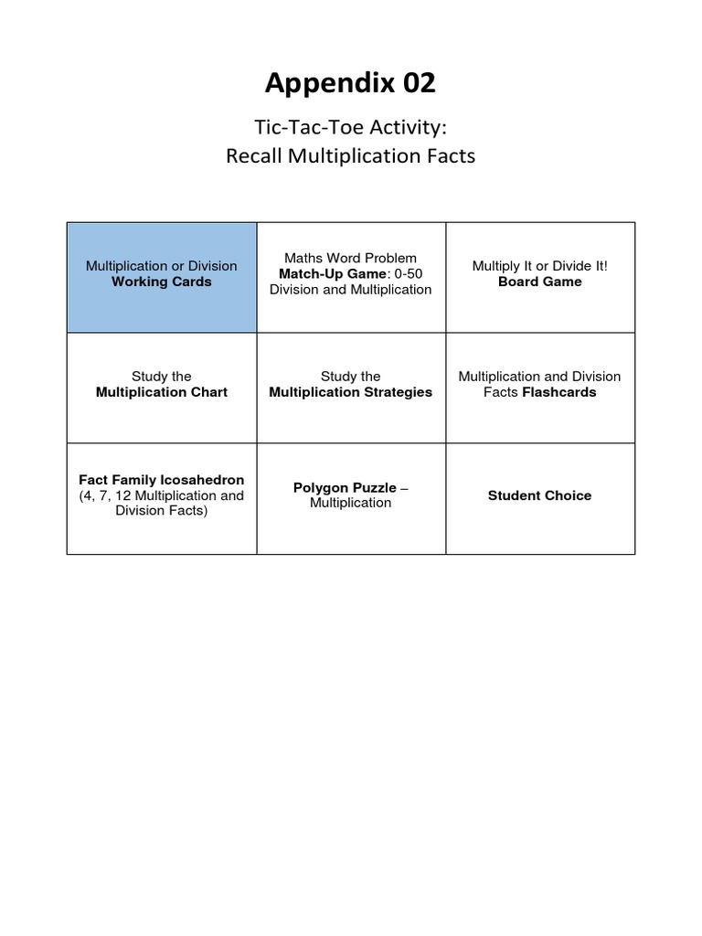 s3 - Appendix 02-09 Compressed | PDF | Multiplication | Teaching ...