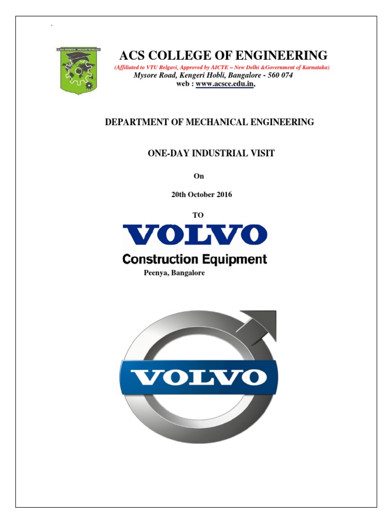 Volvo Report | PDF | Road | Mechanical Engineering