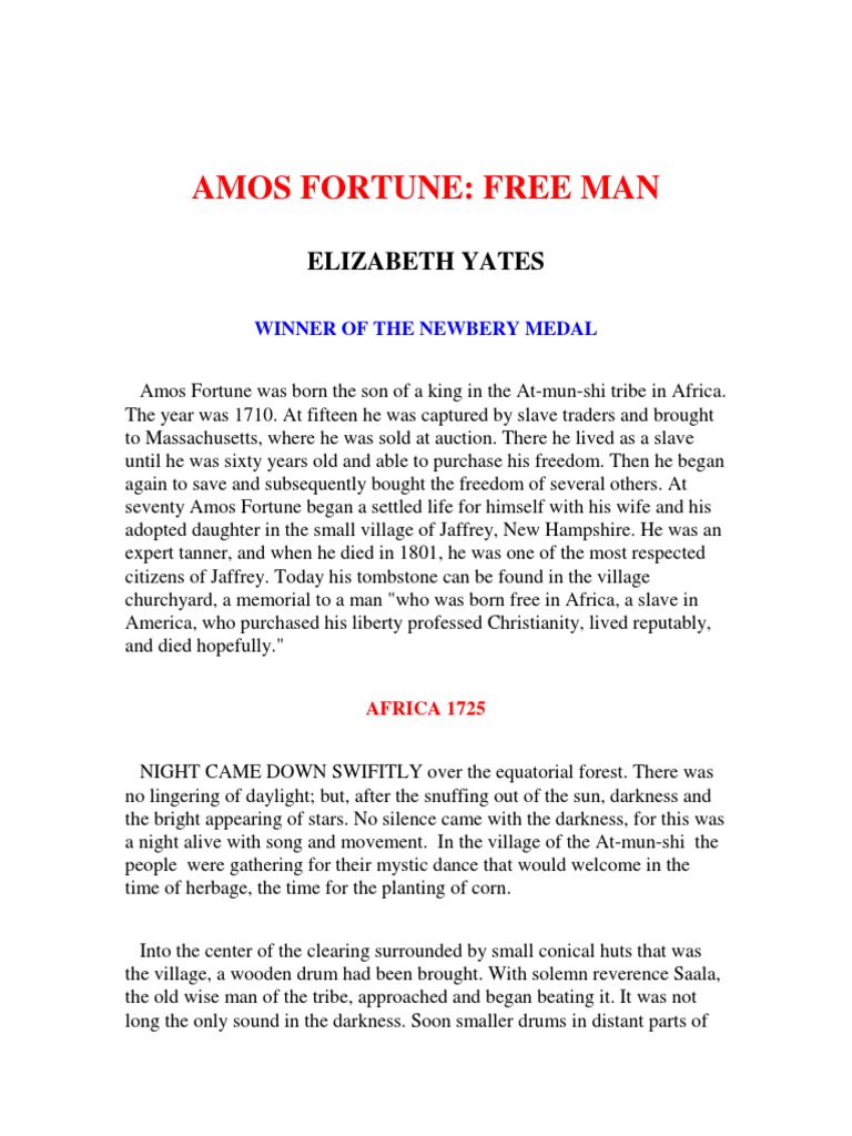 Amos Fortune | PDF | Nature