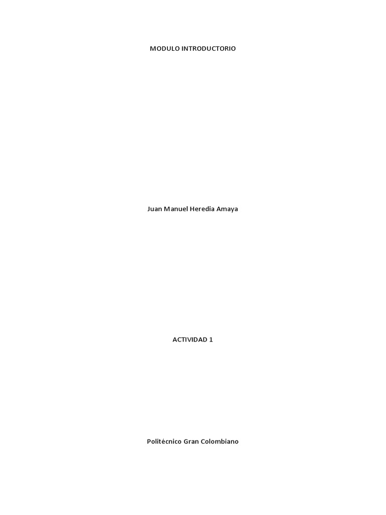 Modulo Introductorio | PDF