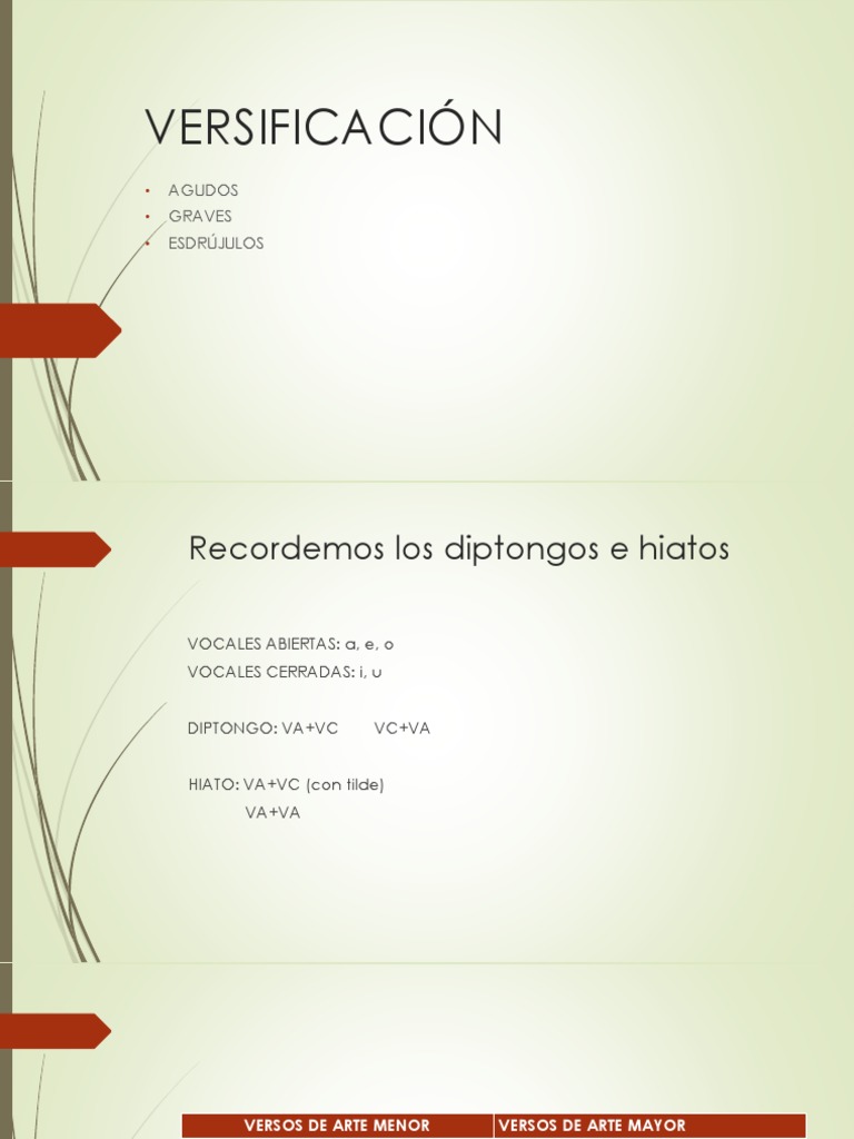 VERSIFICACIÓN | PDF | Metro (poesía) | Rima