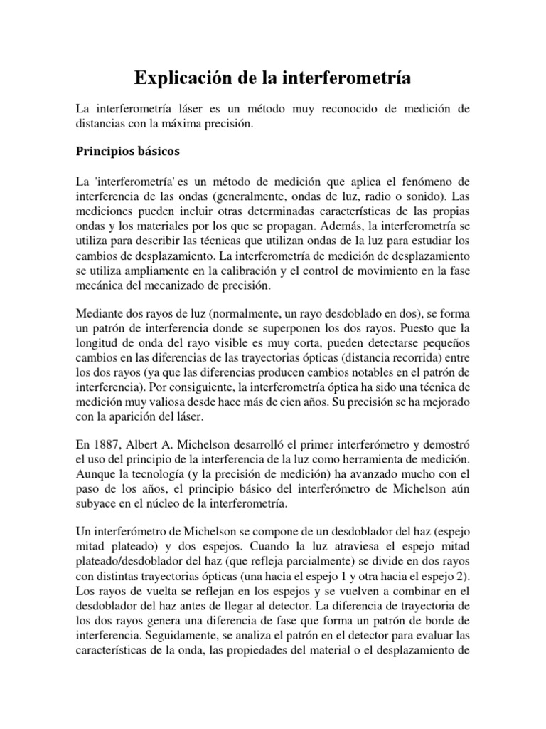 Interferometria | PDF | Interferometría | Ligero