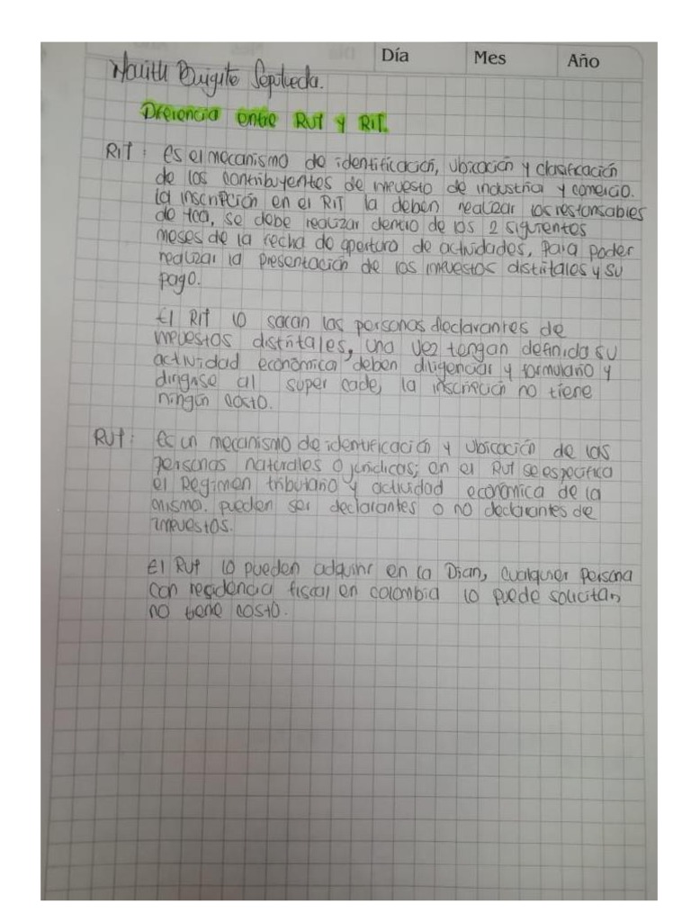 Diferencias Entre Rut y El Rit | PDF