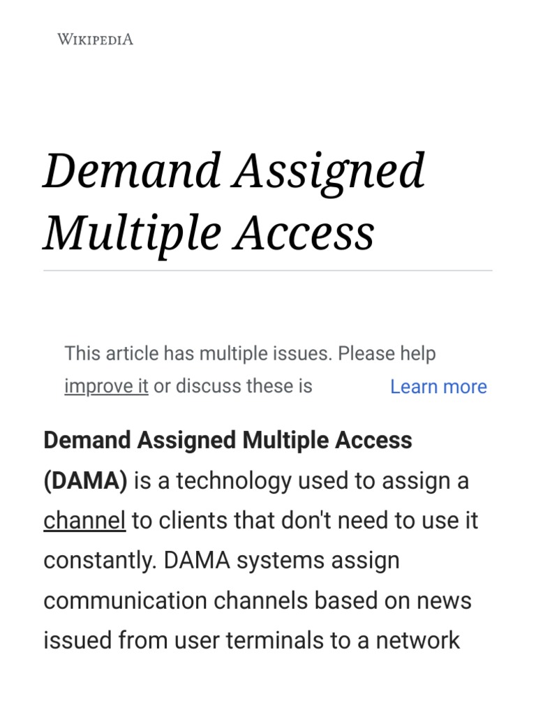 Demand Assigned Multiple Access | PDF | Telecommunications | Computer Data