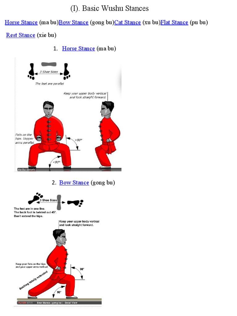 Horse Stance Bow Stance Cat Stance Flat Stance Rest Stance Horse Stance ...
