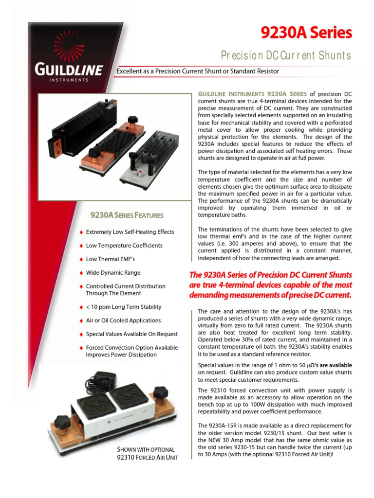 Guildline 9230A 30 Specifications D2344 | PDF | Resistor | Electric Current
