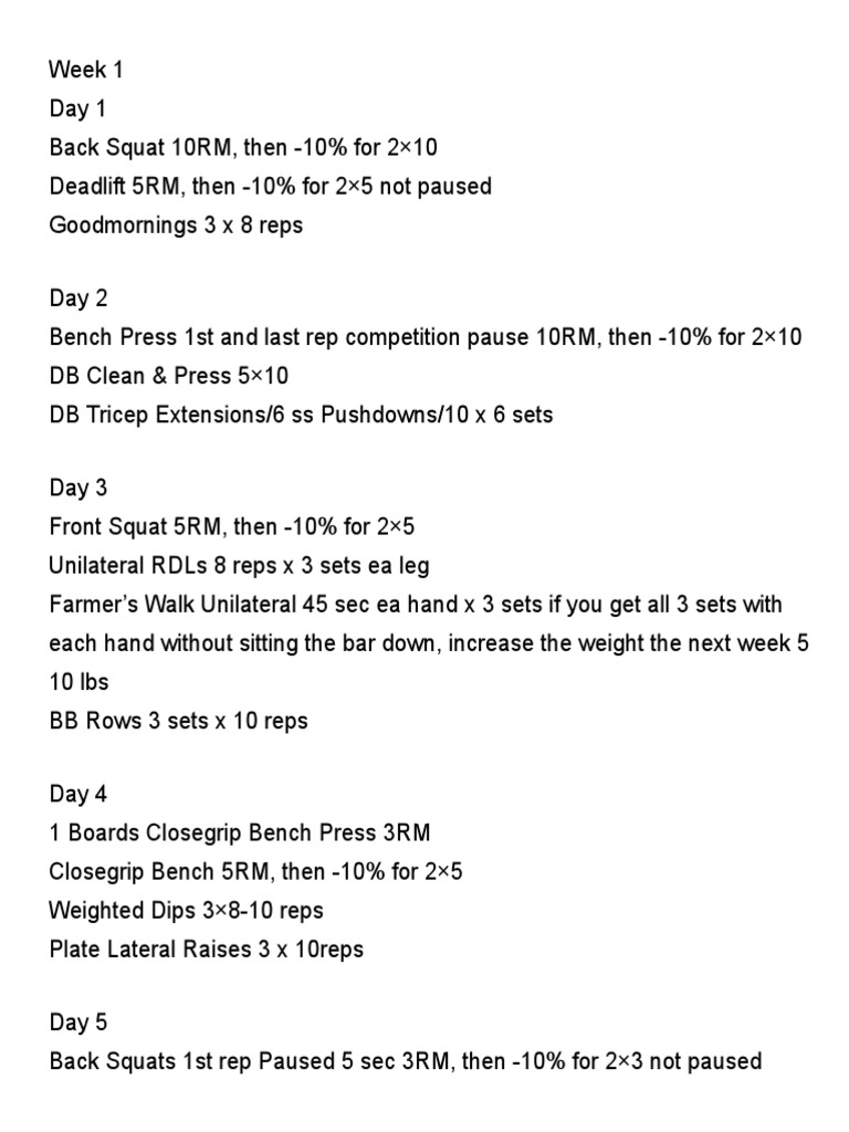 12-Week Powerlifting Program Guide | PDF | Management Of Obesity ...
