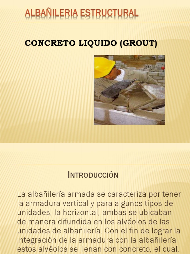 Concreto Líquido (Grout) | PDF | Hormigón | Cemento