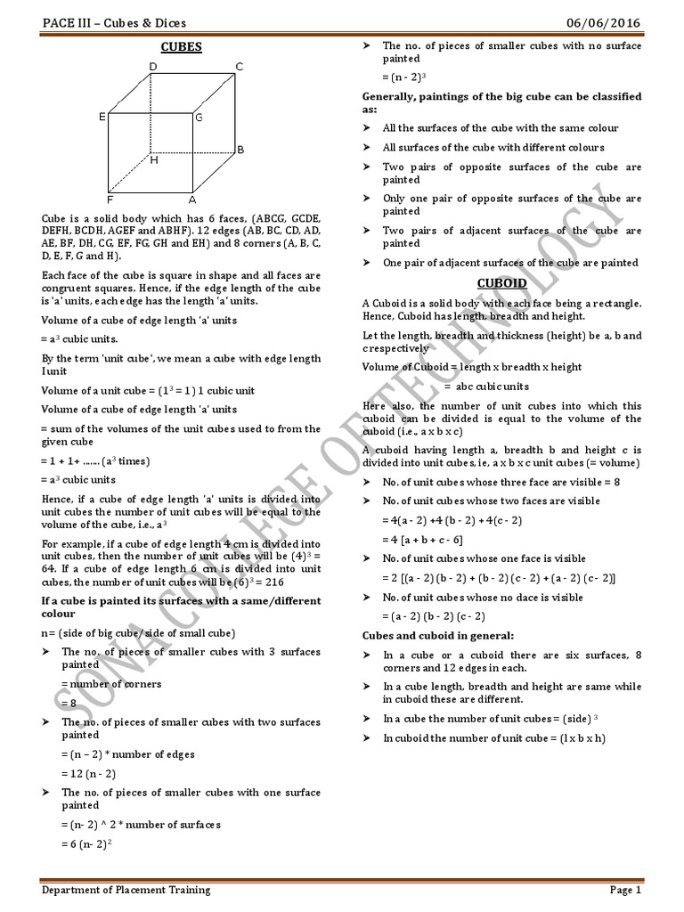 Cubes and Dices | PDF | Volume | Convex Geometry