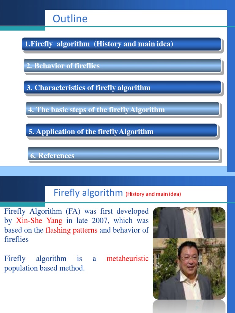 Outline: Firefly Algorithm (History and Main Idea) | Download Free PDF ...