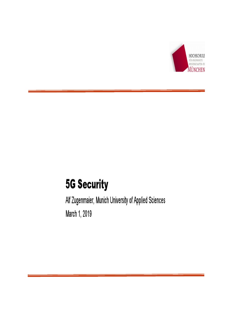 5G Security | PDF | Computer Network | Authentication