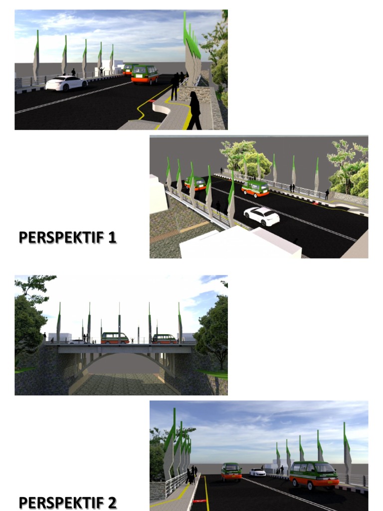 Gabungan Gambar Render Jembatan | PDF