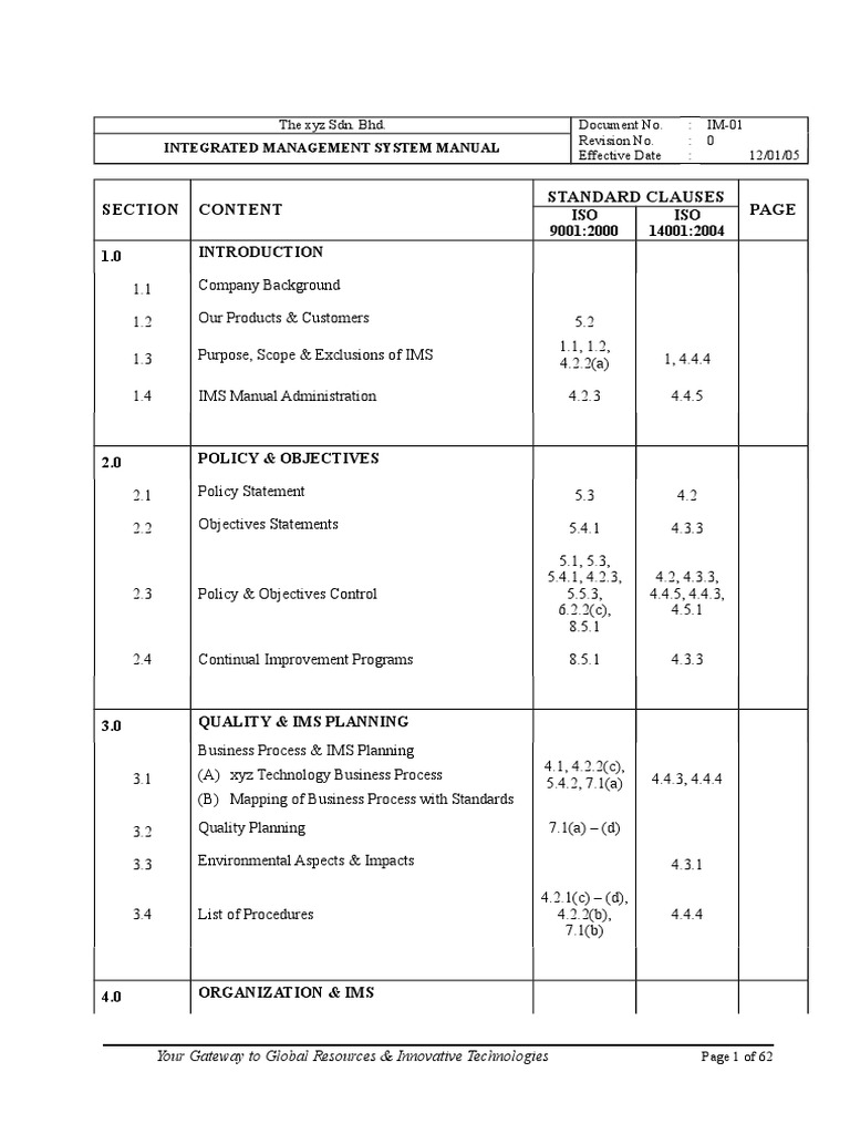 IMS Manual | PDF | Iso 9000 | Business Process