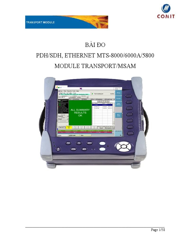 Huong Dan Su Dung MTS-8000 - 6000MSAM - 5800 Transport PDF | PDF