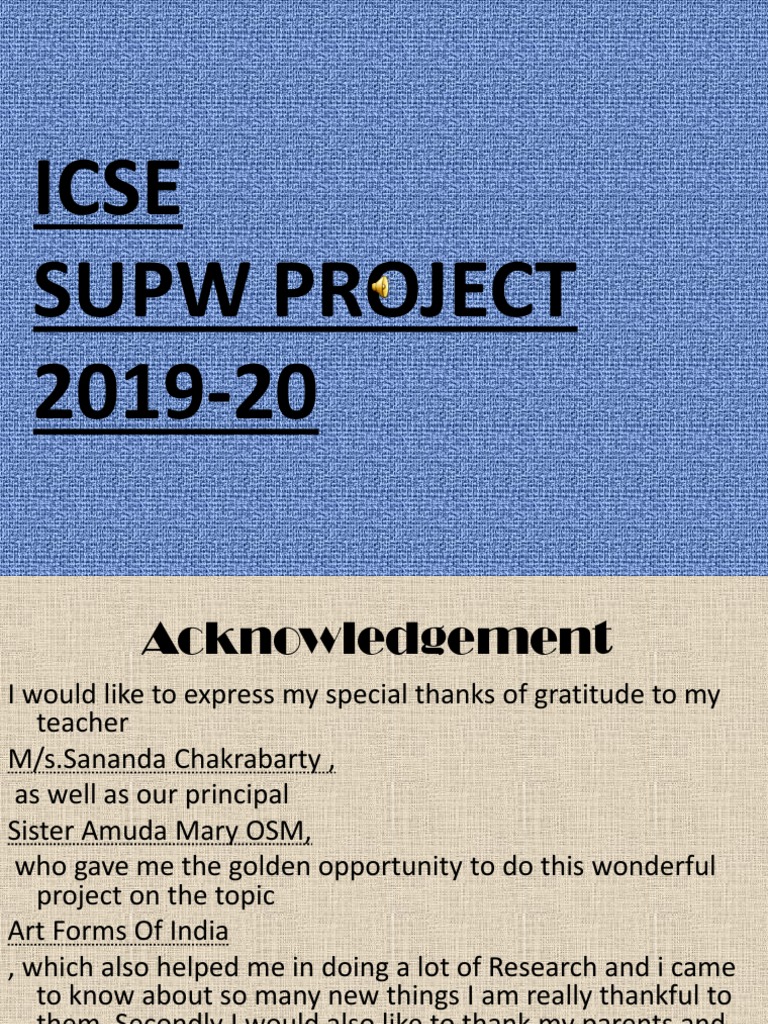 Understanding SUPW for ICSE Students | PDF | Career & Growth