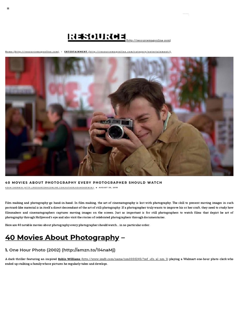40 Movies About Photography Every Photographer Should Watch - Resource ...