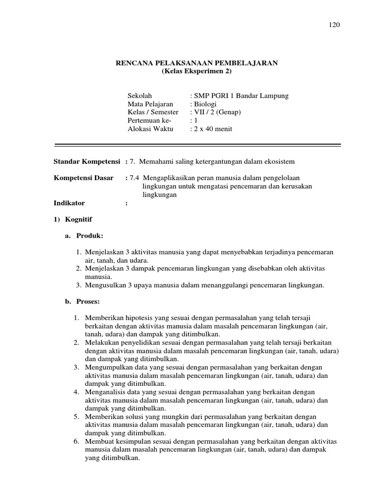 RPP Guided Inquiry Ke 1 | PDF