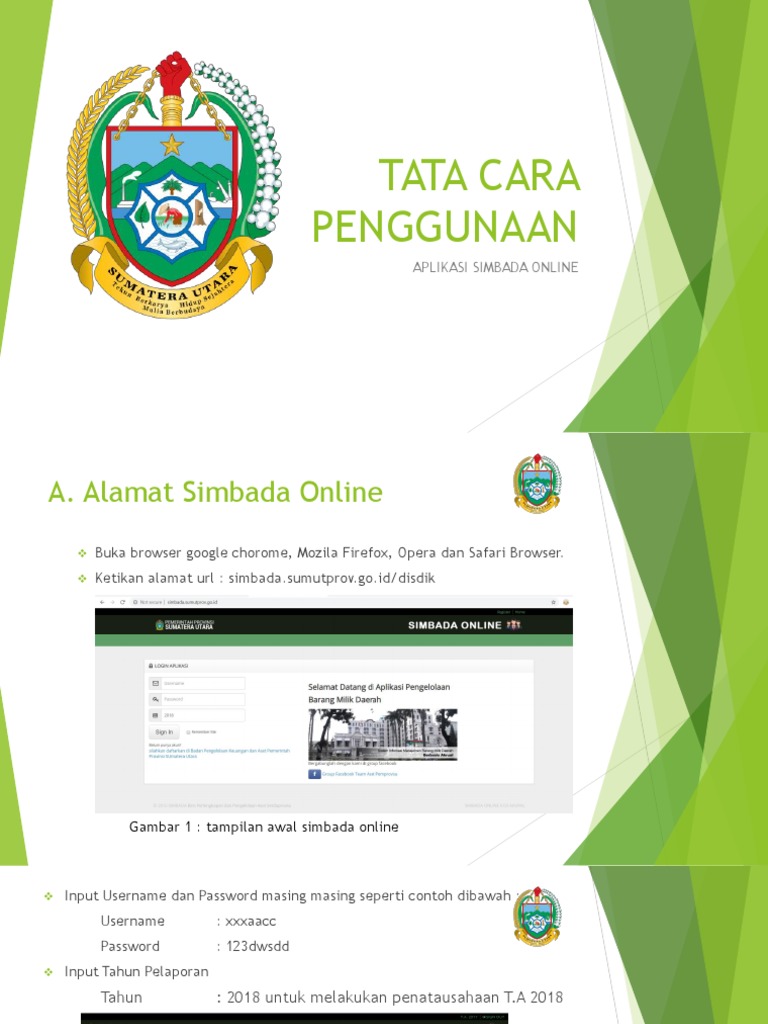 Tata Cara Penggunaan Aplikasi Simbada | PDF
