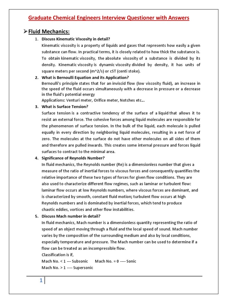 Chemical Engineering Interview Q&A Guide | PDF | Distillation | Heat ...